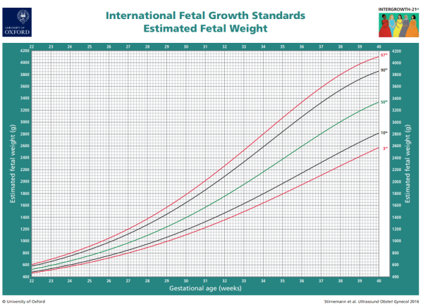 Standard, Population & Customised fetal size charts 10 – estimated ...
